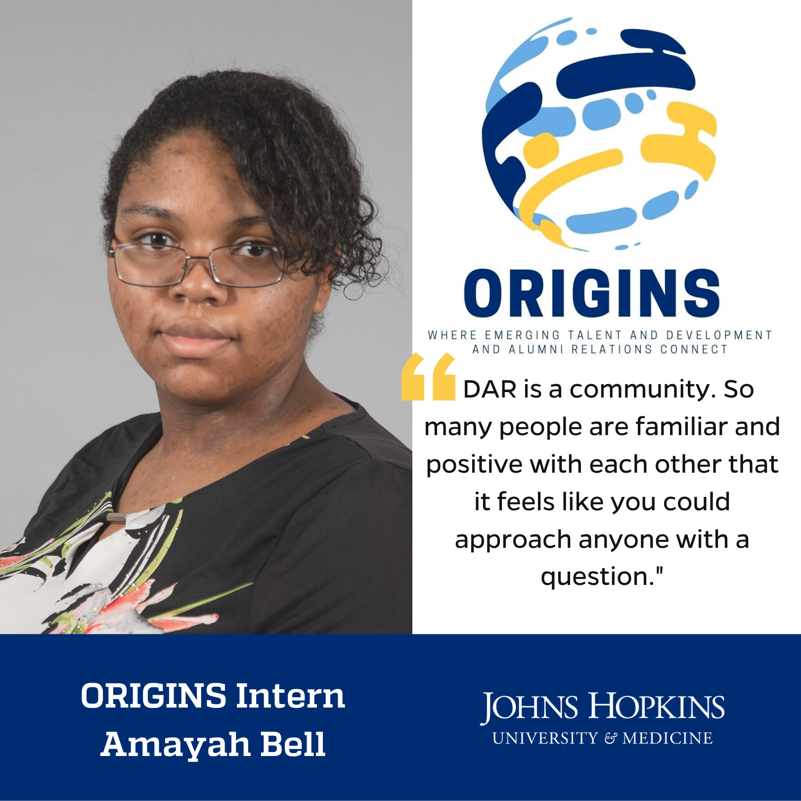 Amayah Bell | Johns Hopkins Alumni Relations Careers
